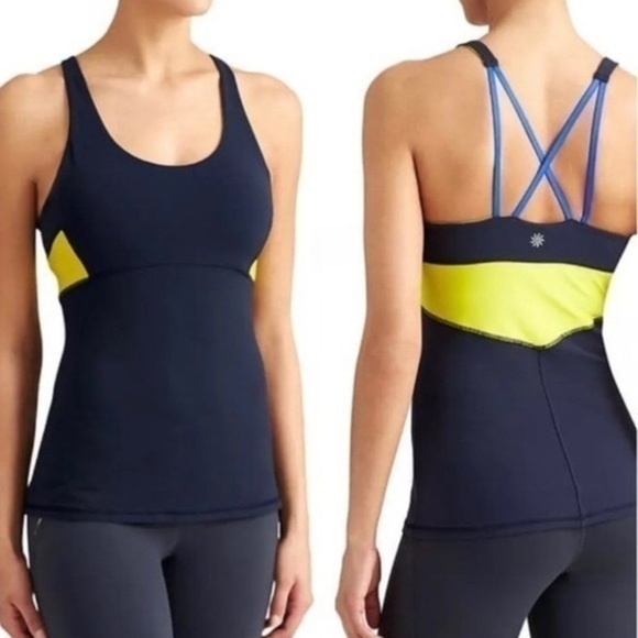Athleta | Tops | Athleta Start Up Workout Tank Strappy Back Buildin ...